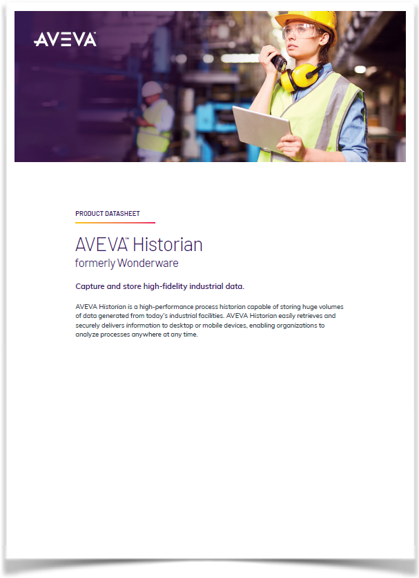 Brochure AVEVA Historian big data industrie du futur